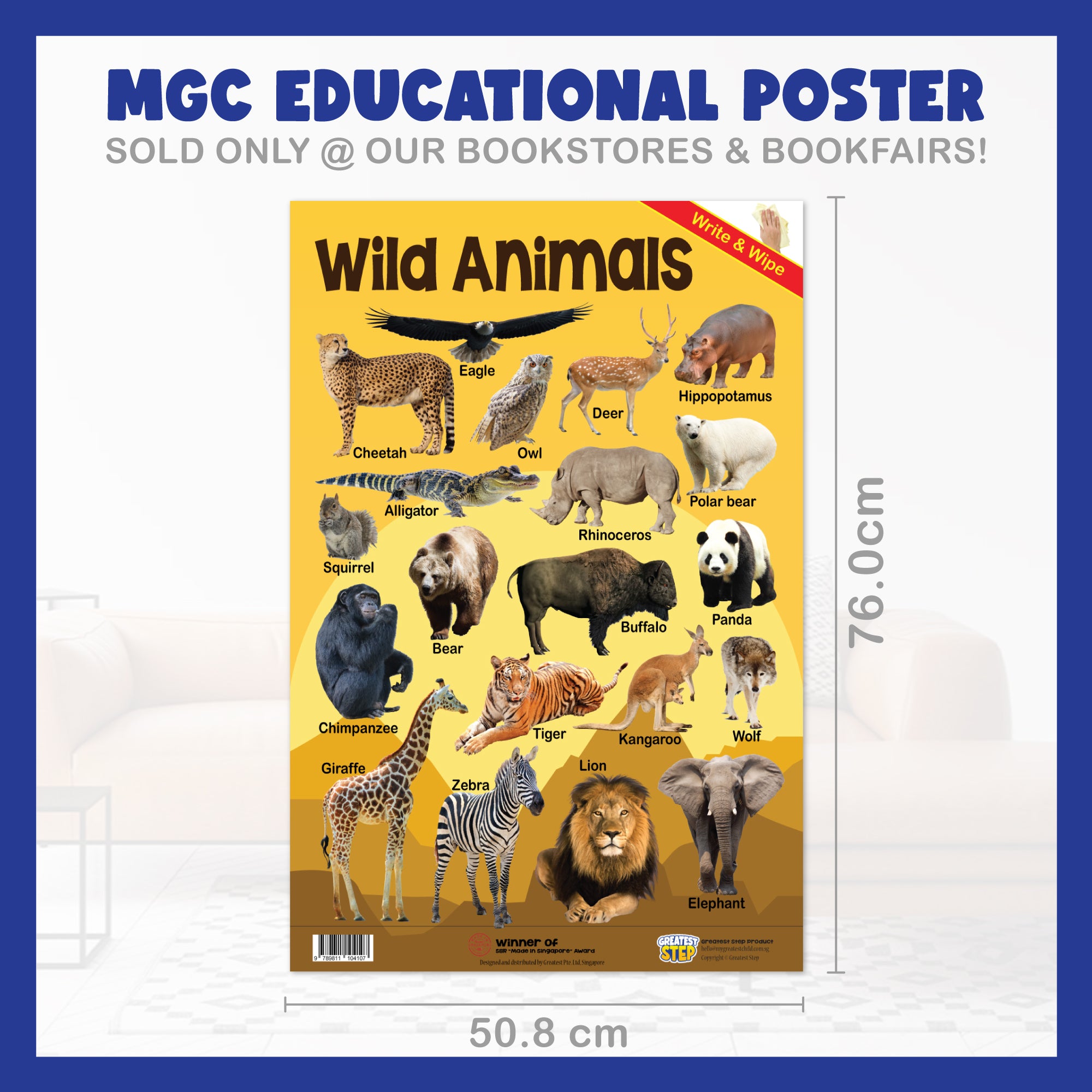 #14. Wild Animals – Greatest Step Children's Educational Poster – My ...