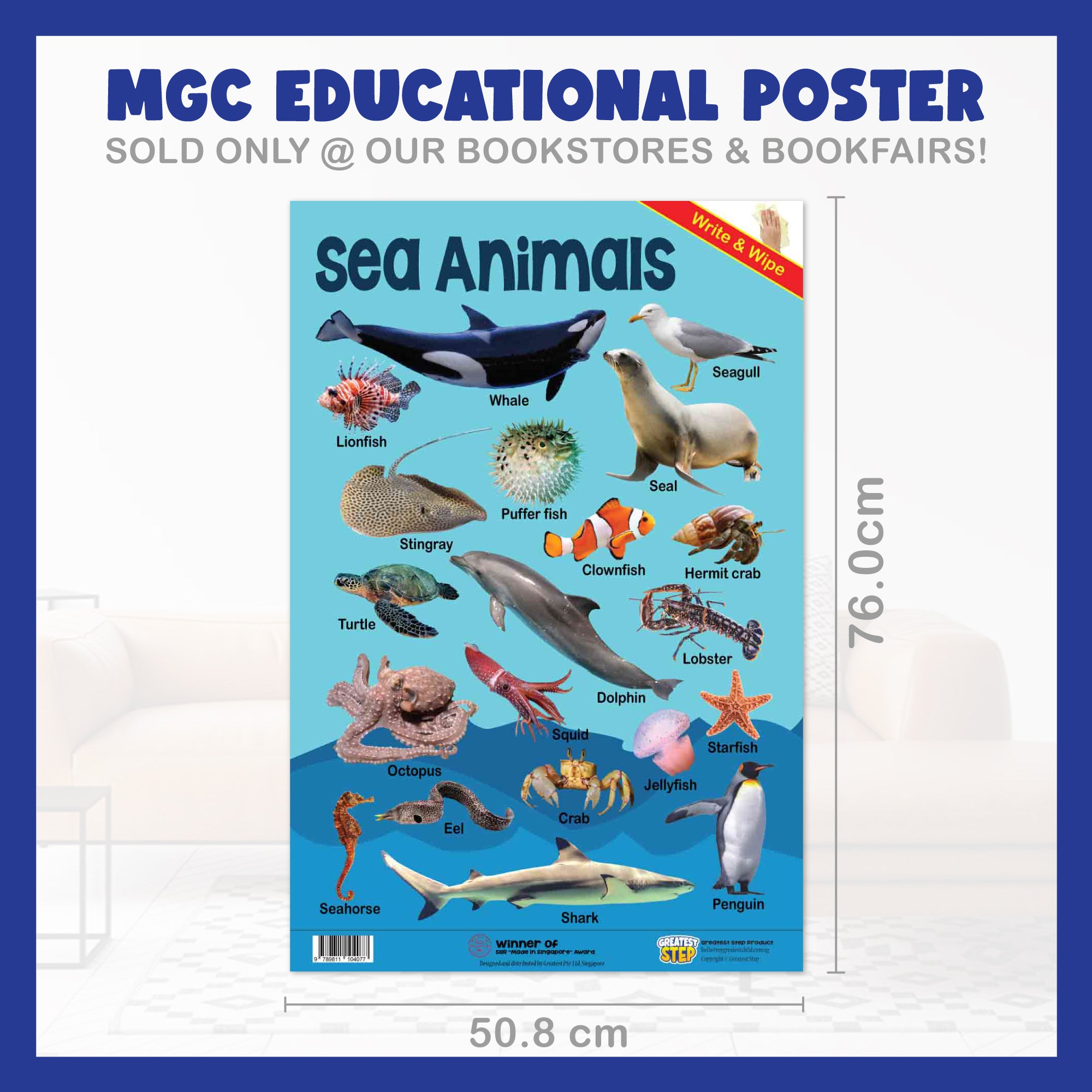 #13. Sea Animals – Greatest Step Children's Educational Poster – My ...